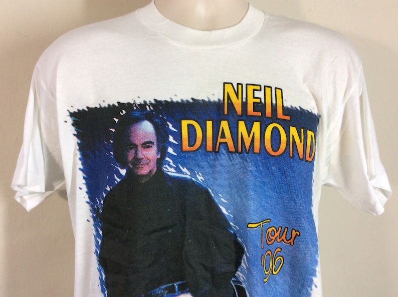 Vtg 1996 Neil Diamond Concert T-shirt White L/XL 90s Classic - Etsy