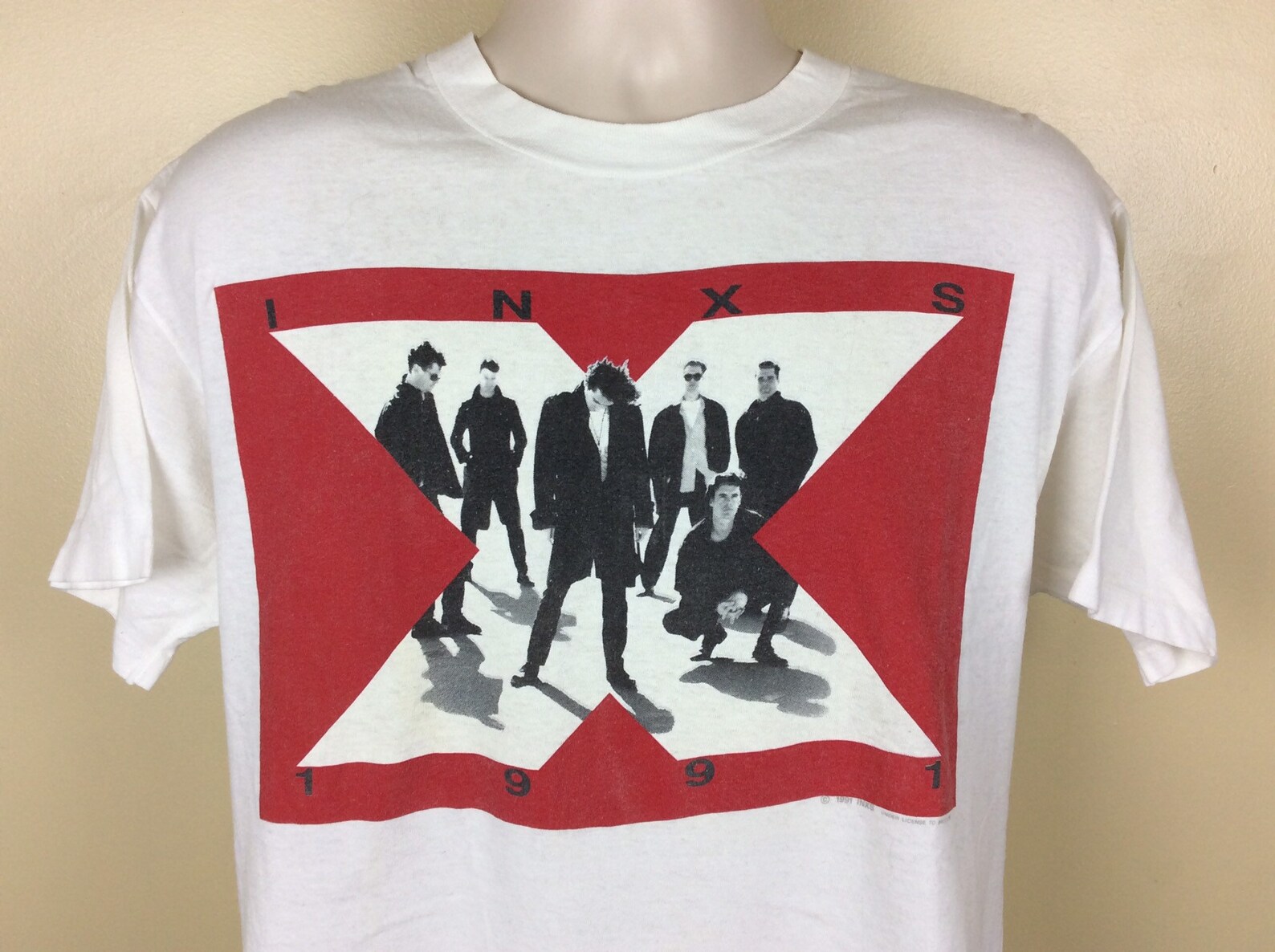 Vtg 1991 INXS Concert T-shirt White L 90s Alternative Rock Pop - Etsy