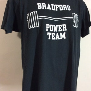 Vtg 80s Bradford Power Team T-shirt Black M/L Screen Stars - Etsy