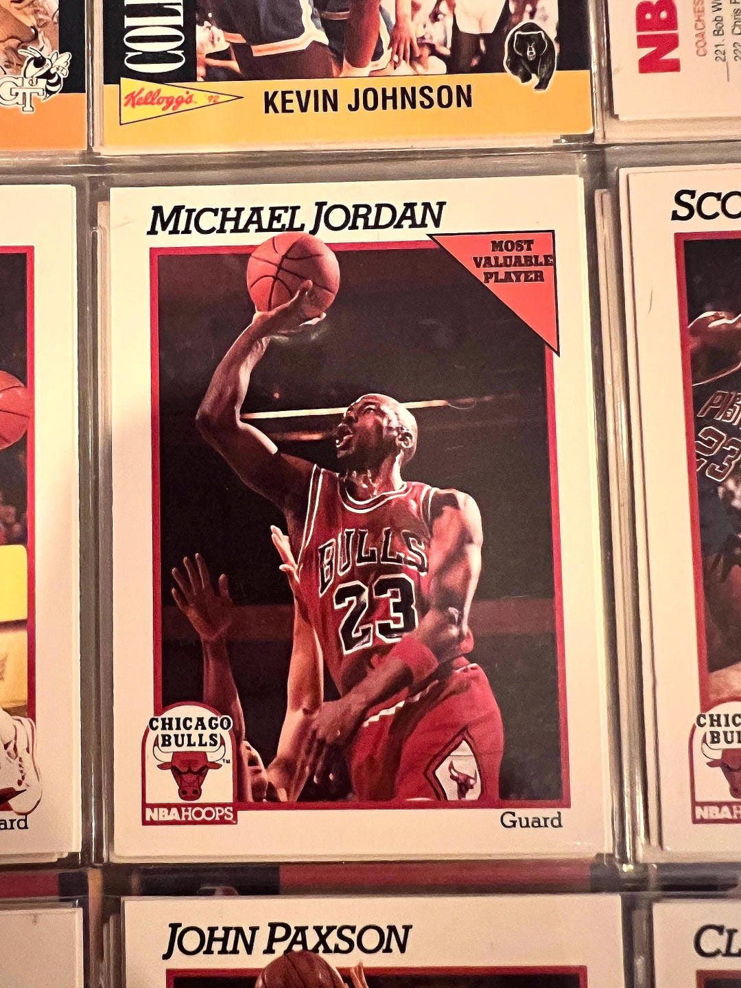 Michael Jordan NBA Hoops Chicago Bulls MVP Card! #30 Legendary Year ...