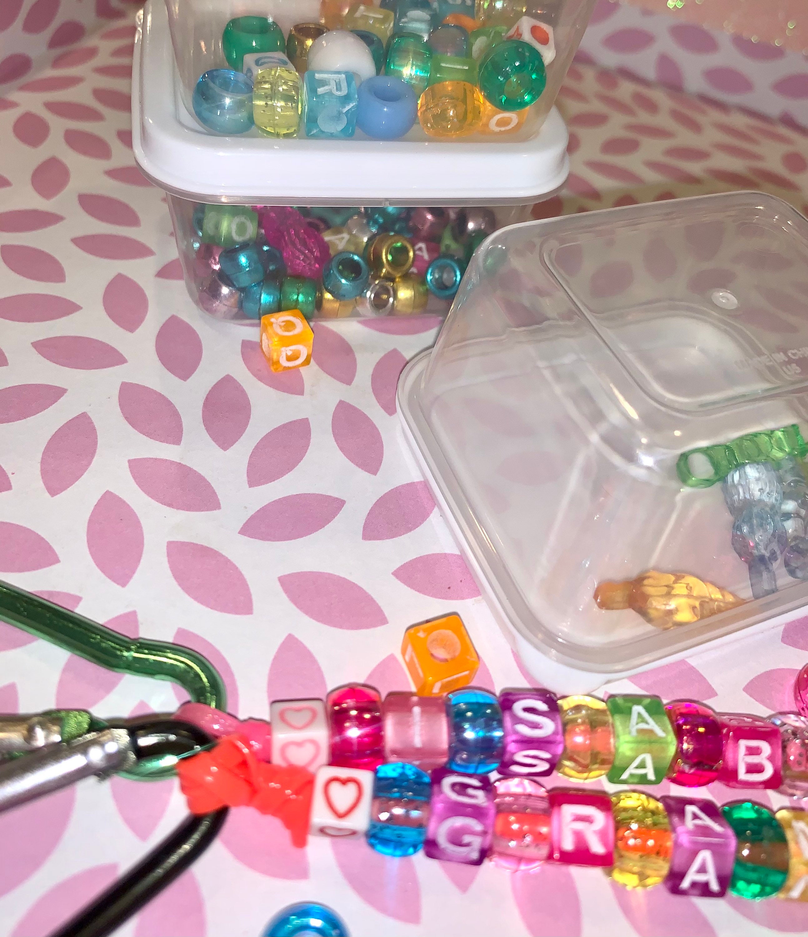 DIY Alphabet Bead Keychain Craft - Etsy