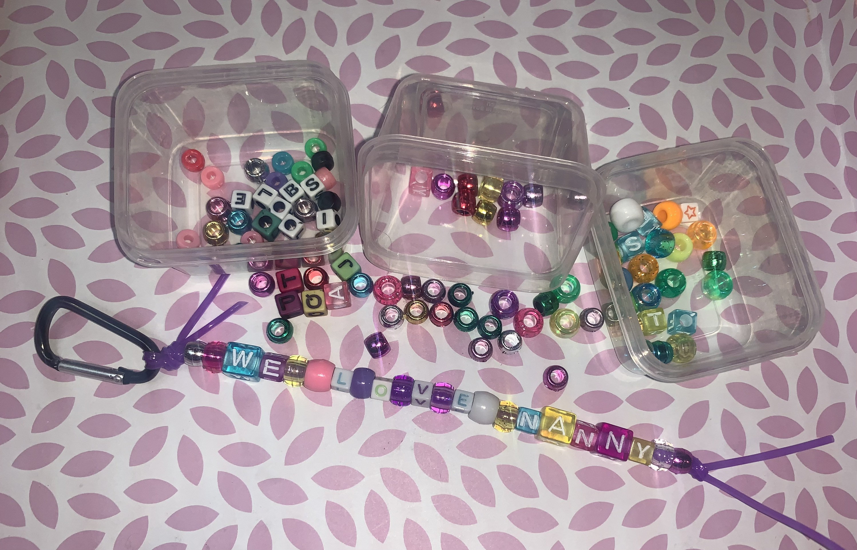 DIY Alphabet Bead Keychain Craft - Etsy