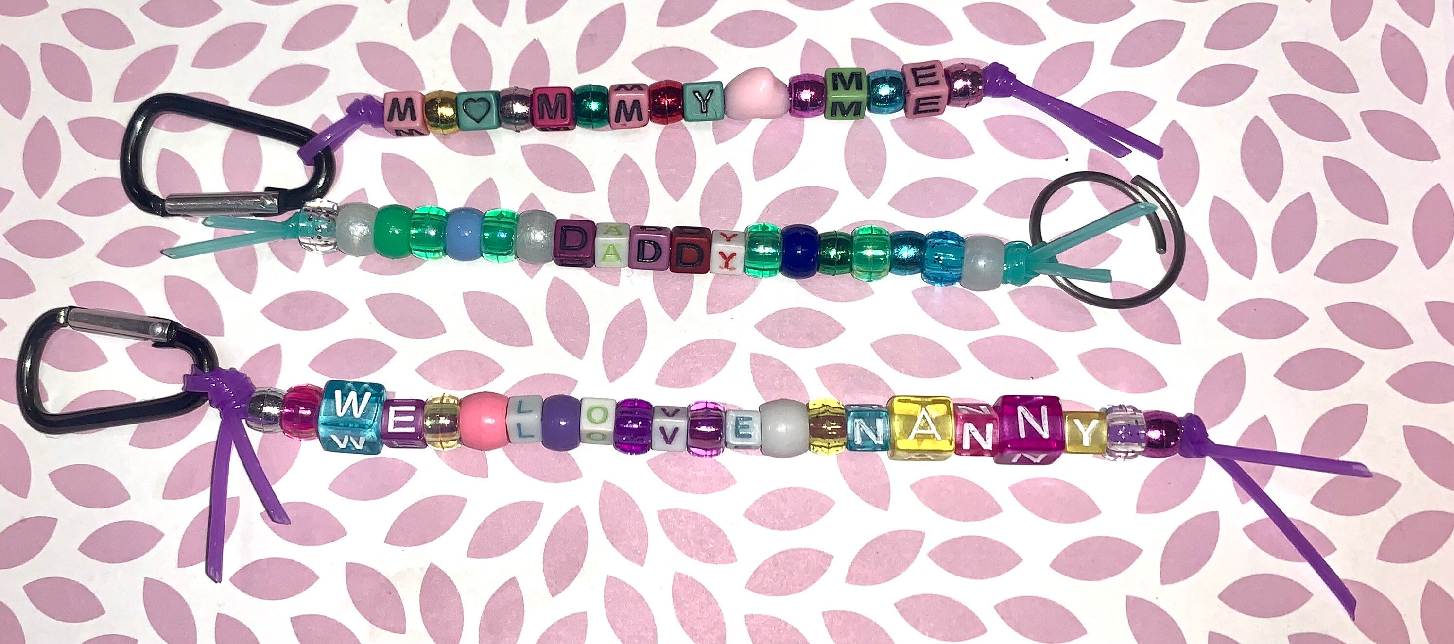 DIY Alphabet Bead Keychain Craft - Etsy