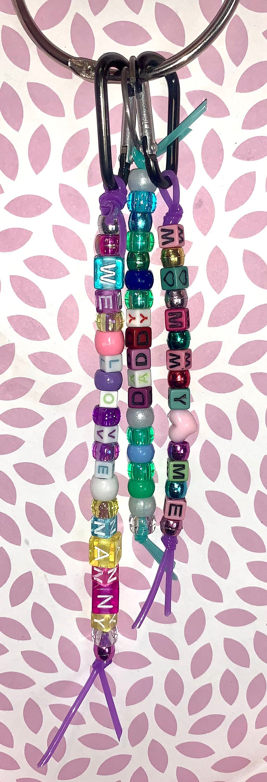 DIY Alphabet Bead Keychain Craft - Etsy