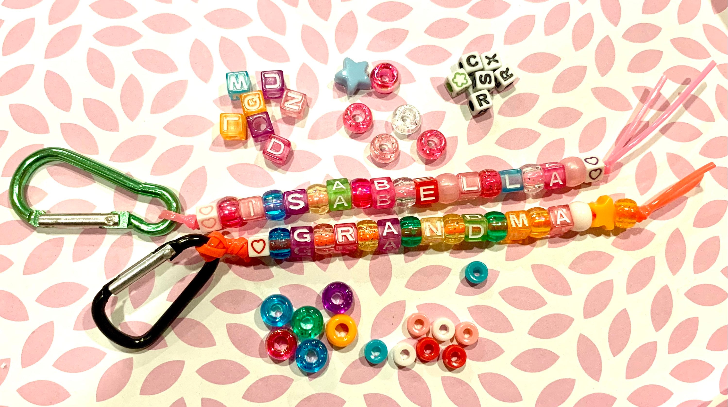 DIY Alphabet Bead Keychain Craft - Etsy