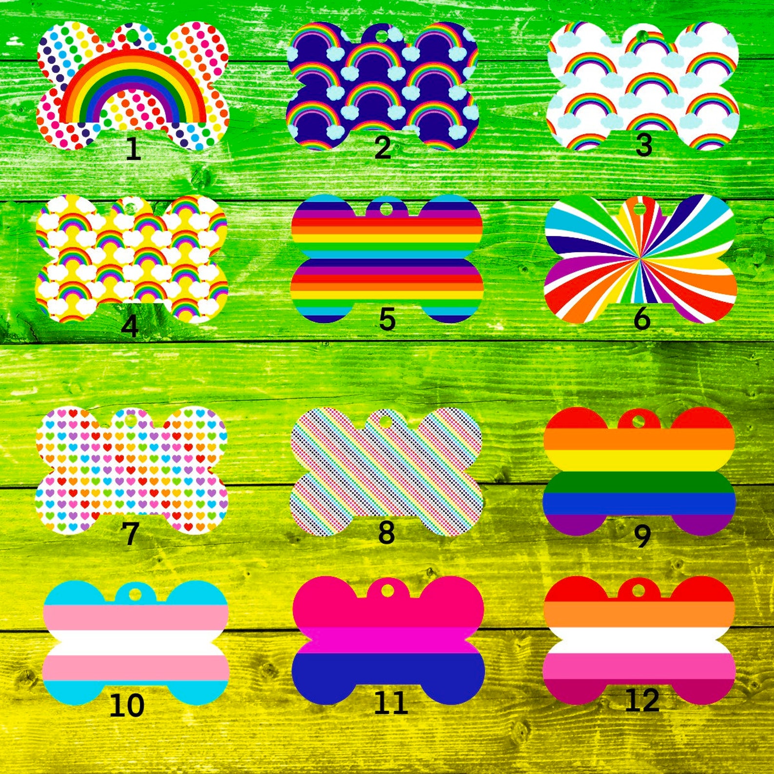 Pride Pet Id Tag LGBTQ Pet Id Tag Rainbow Pet Id Tag - Etsy