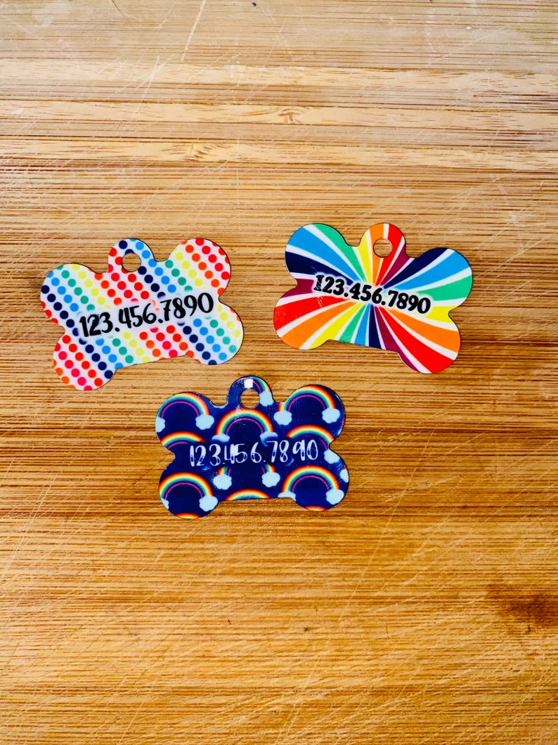 Pride Pet Id Tag LGBTQ Pet Id Tag Rainbow Pet Id Tag | Etsy