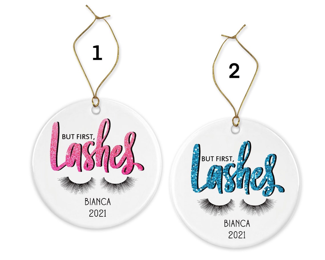 Eyelash Christmas Ornament | Personalized Lash Eyelash Tech | Lash Tech ...