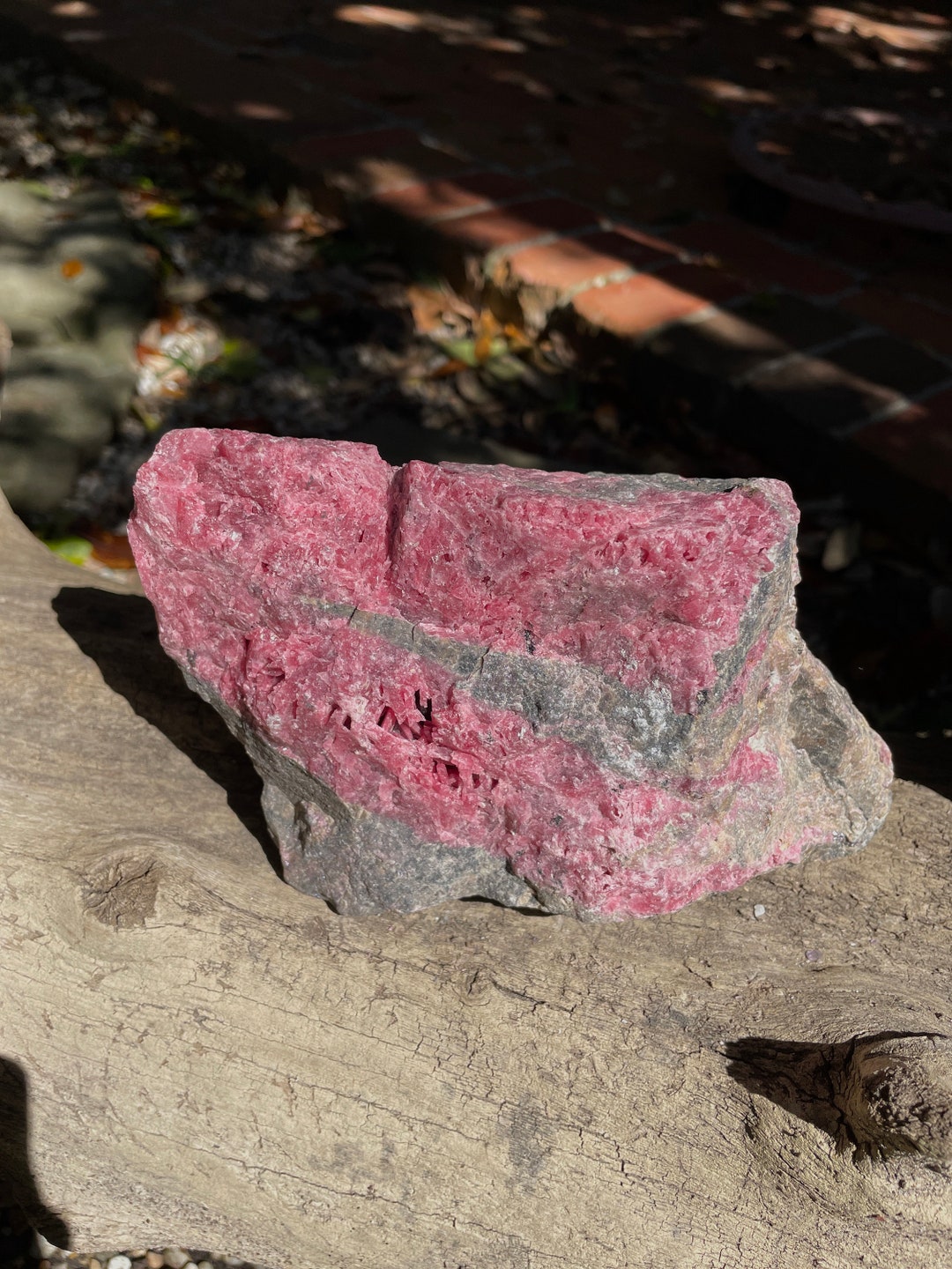 Large Rhodonite Specimen: Pink Crystal With Manganese Matrix - Etsy