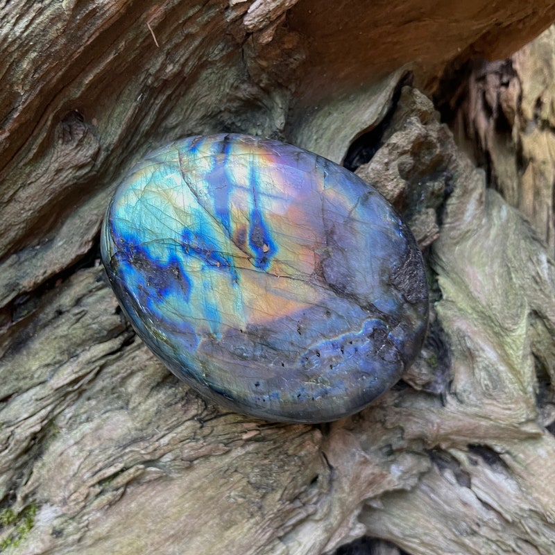 Rainbow Labradorite Palm Stone - Etsy