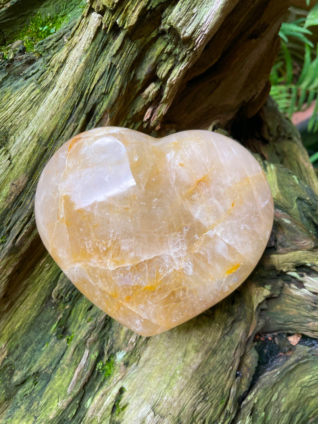 Yellow Golden Healer/hematoid Quartz Polished Heart Specimen 1214g 2lbs ...