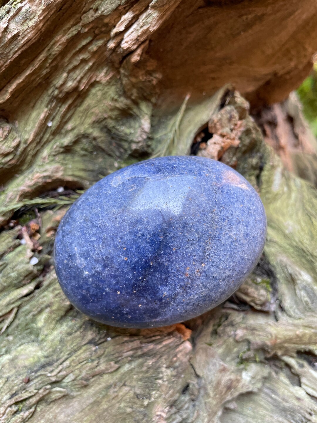 Blue Lazulite Palm Stone From Madagascar 194.8g Specimen Mineral ...
