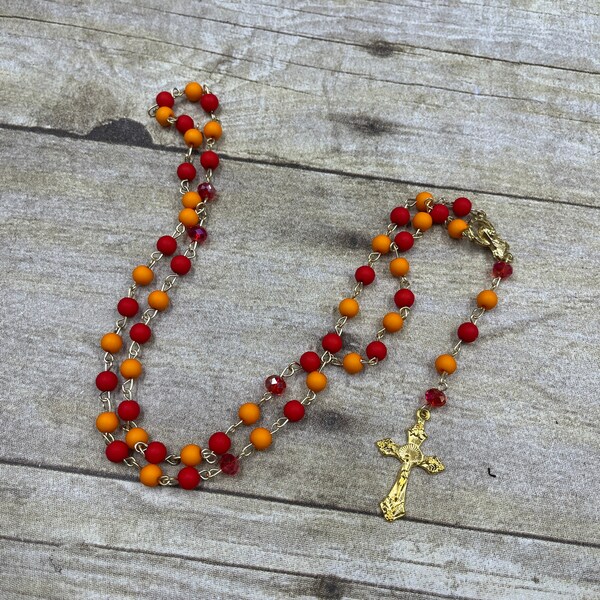 Red Rosary - Etsy