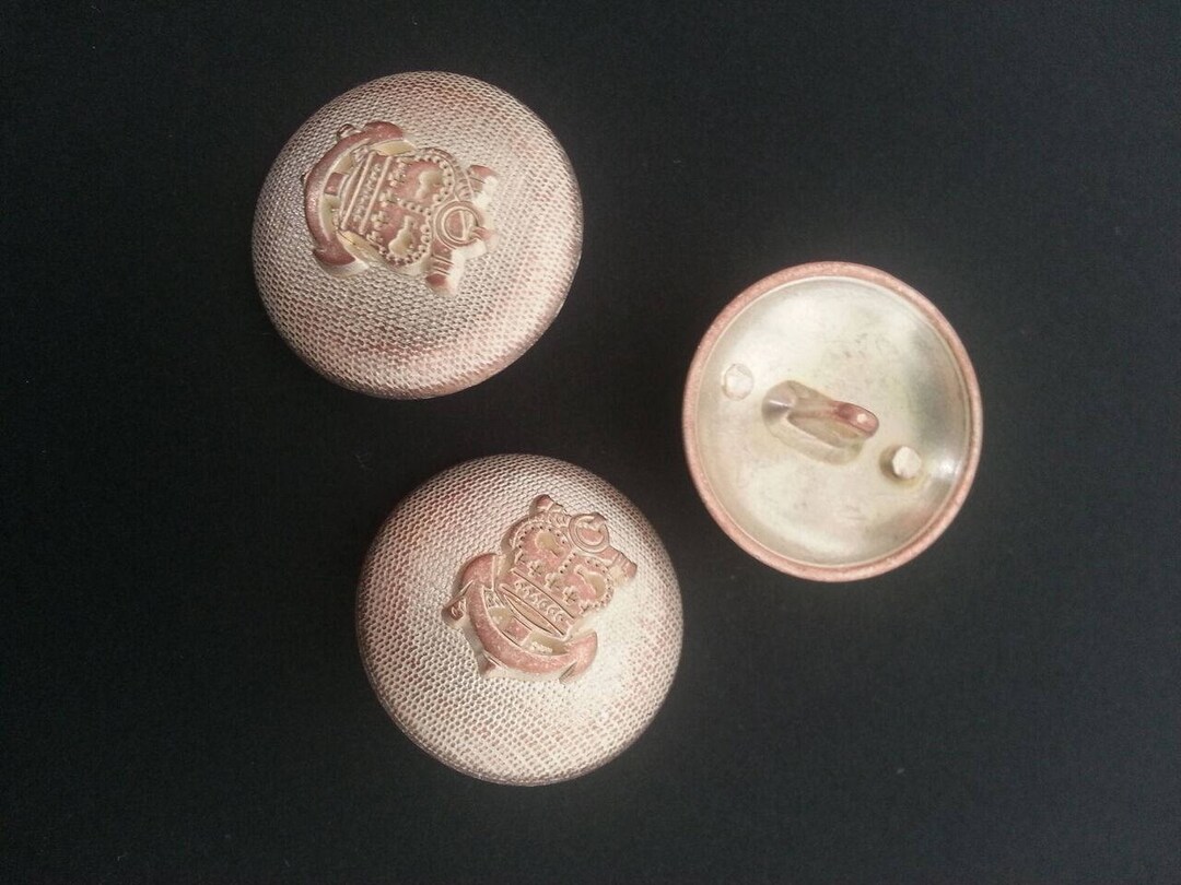 Domed Marine Buttons in Silver Metal - Etsy