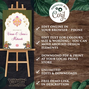 Mehndi Posters & Mehendi Welcome Sign, Mendhi Welcome Sign Mendhi Sign ...