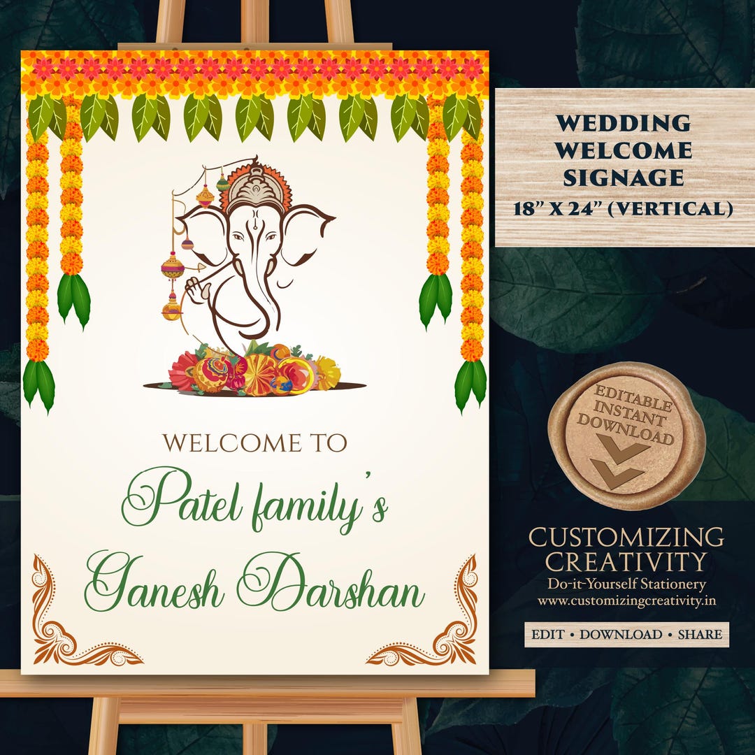 Ganesh Darshan Welcome Signs Ganesh Chaturthi Welcome Signs, Ganpati ...