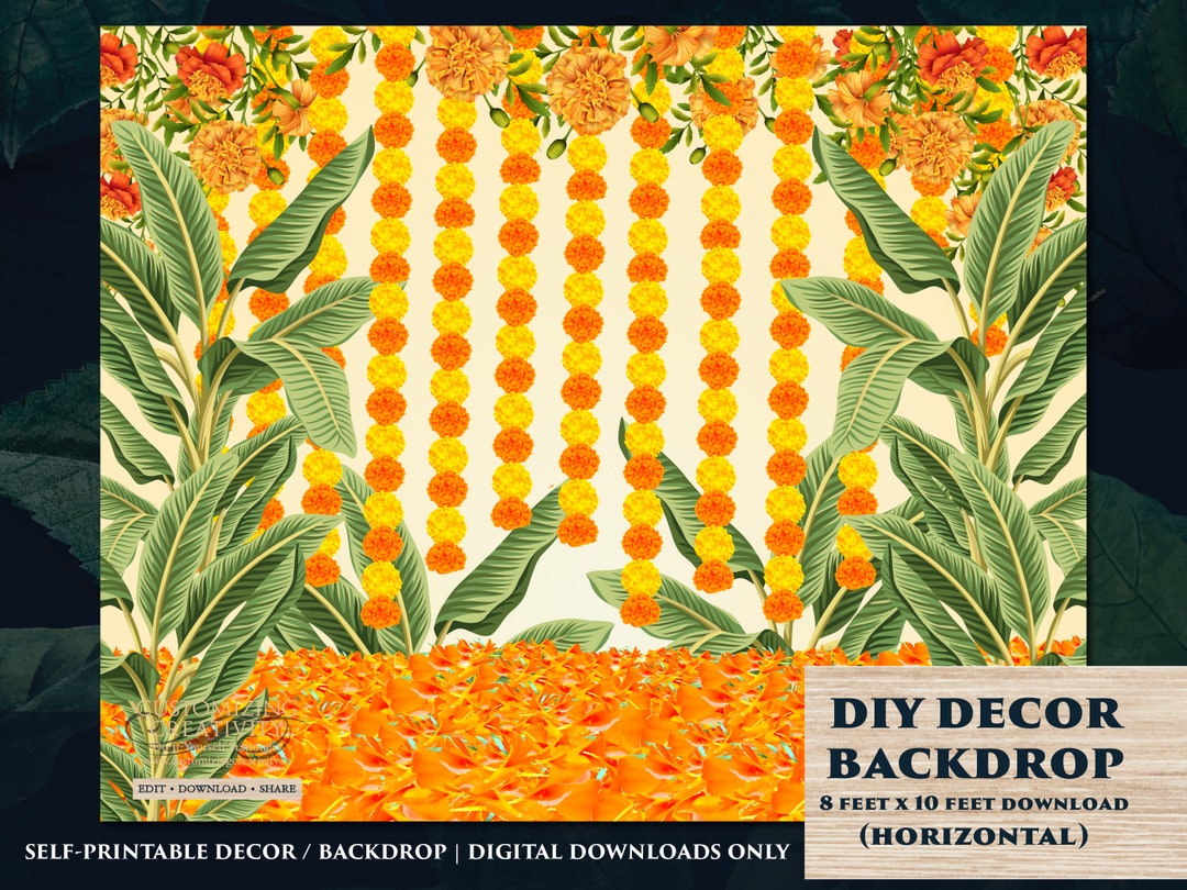 Sreemantham Decor as Seemantham Backdrop, Haldi Decoration as Indian ...