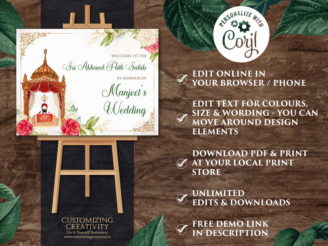 Akhand Paath Sign Welcome & Akhand Path Welcome Sign Akhand | Etsy