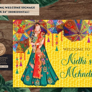 Buy Mehendi Poster as Mehndi Signs, Mendhi Umbrella Desi Decor as ...