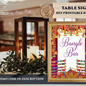 Bangle Bar Sign: Desi Wedding Decor, Henna/mehndi Station (digital ...