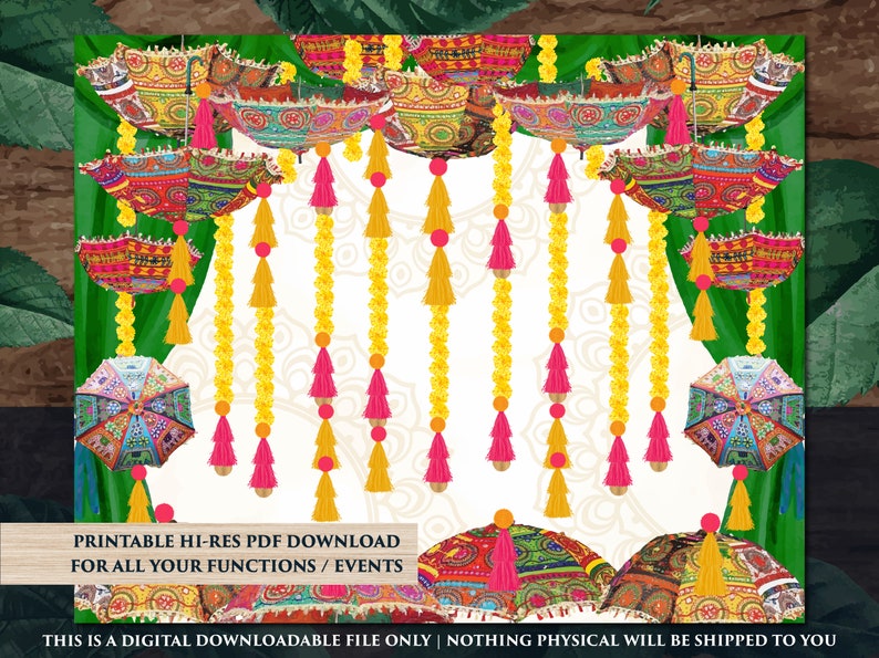 Dholki Decor & Umbrella Decor Mehndi Decoration Mehndi Decor - Etsy