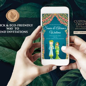 Digital Walima Invitations Muslim Wedding Cards, Digital Muslim ...