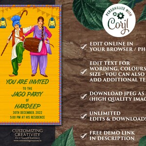 Buy Jago Night Invite Punjabi Invitations Digital, Jago Invitation ...