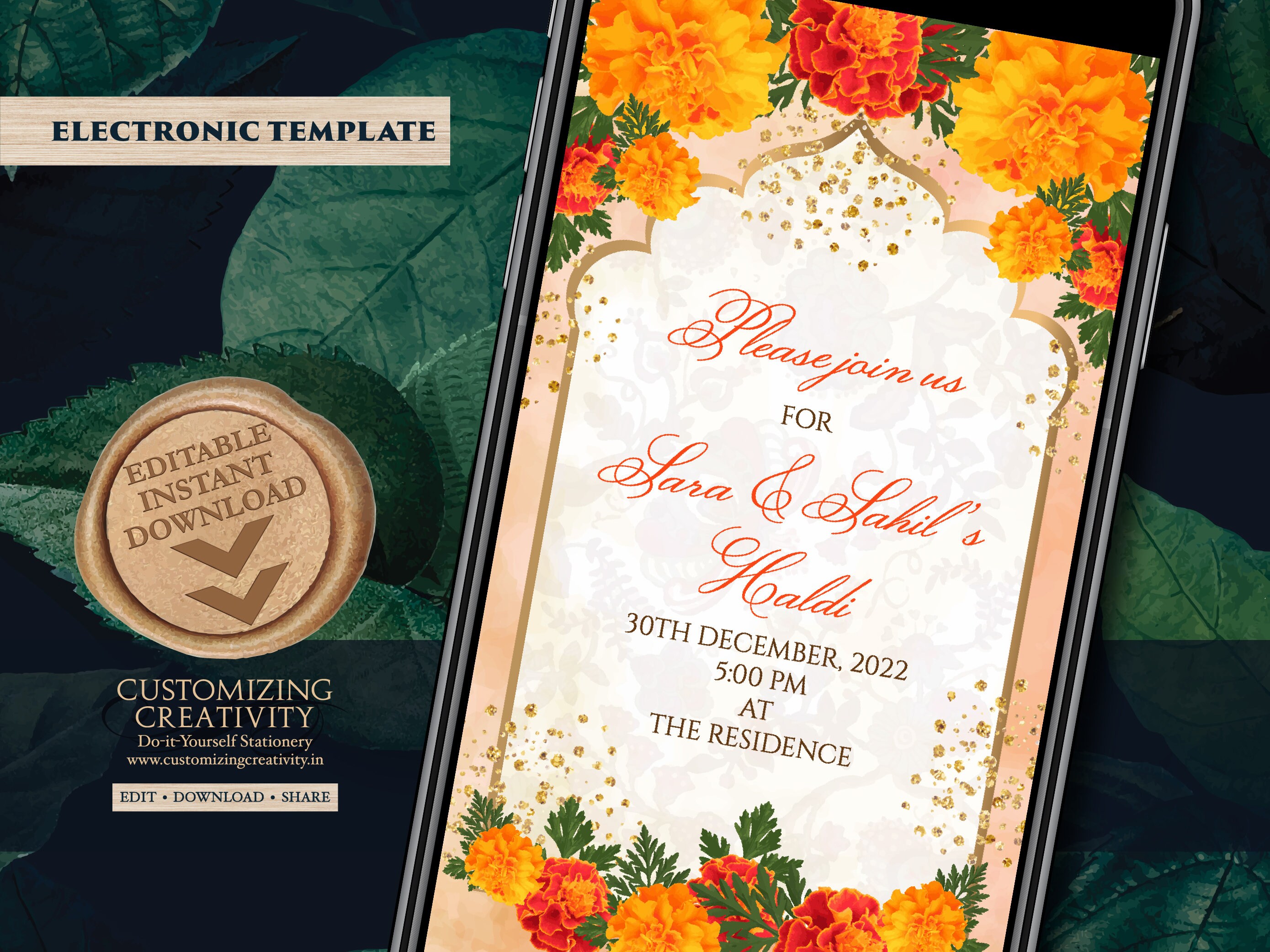 Pithi Invitations as Gaye Holud Card Haldi Invitations & - Etsy Australia