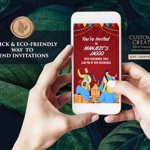 Jaggo Night Invites, Punjabi Party Invitation, Jago Party Invite ...