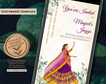 Jaggo Wedding Invite - Etsy