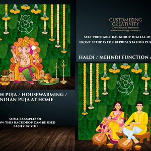 Mehndi Decor & Haldi Decorations, Seemantham Backdrop as Indian ...