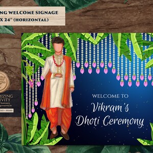 Dhoti Function Signs & Dhoti Ceremony Welcome Sign, Pancha Kattu ...