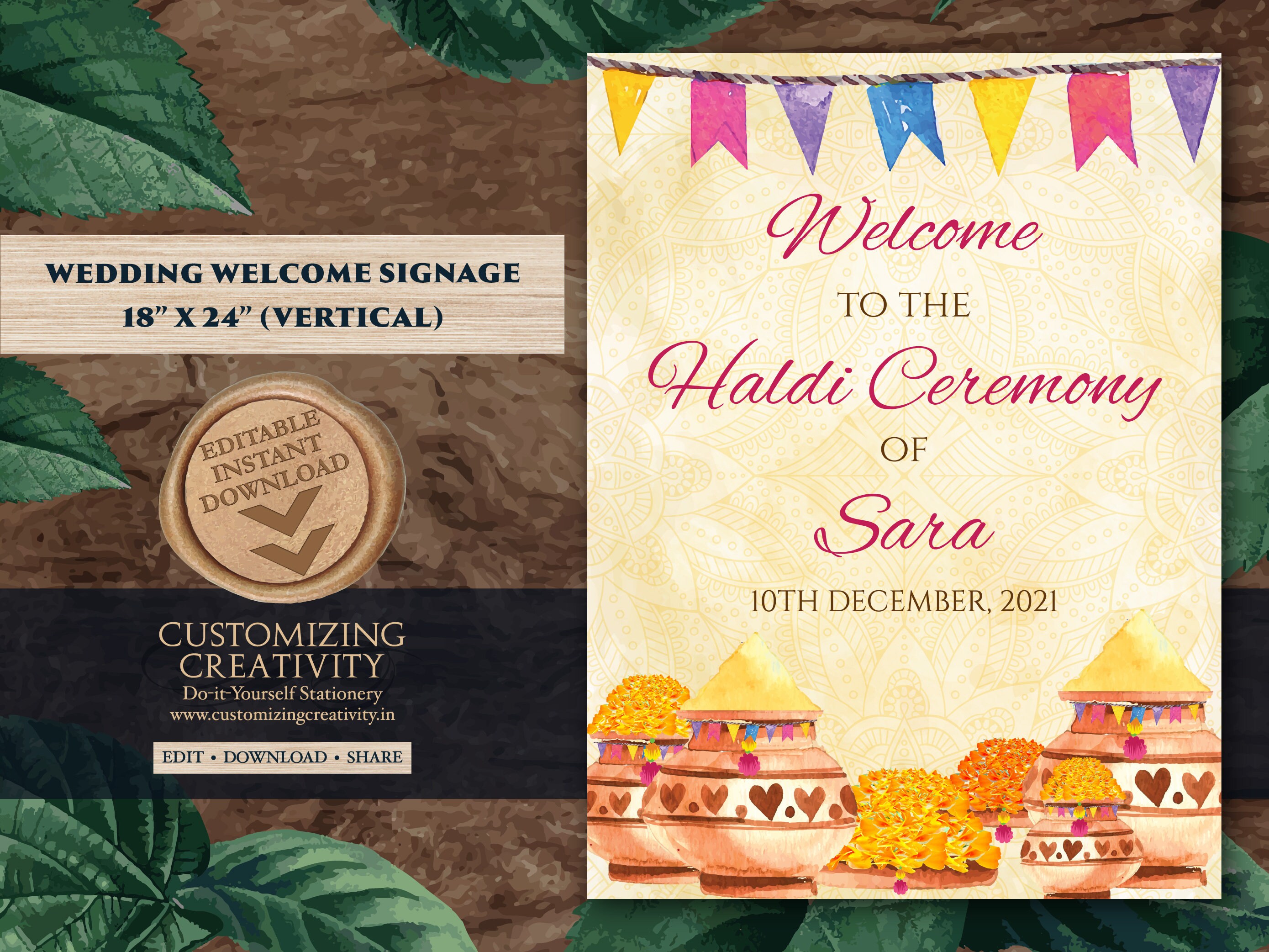 Haldi Signs Yellow as Haldi Welcome Signs decor Haldi | Etsy