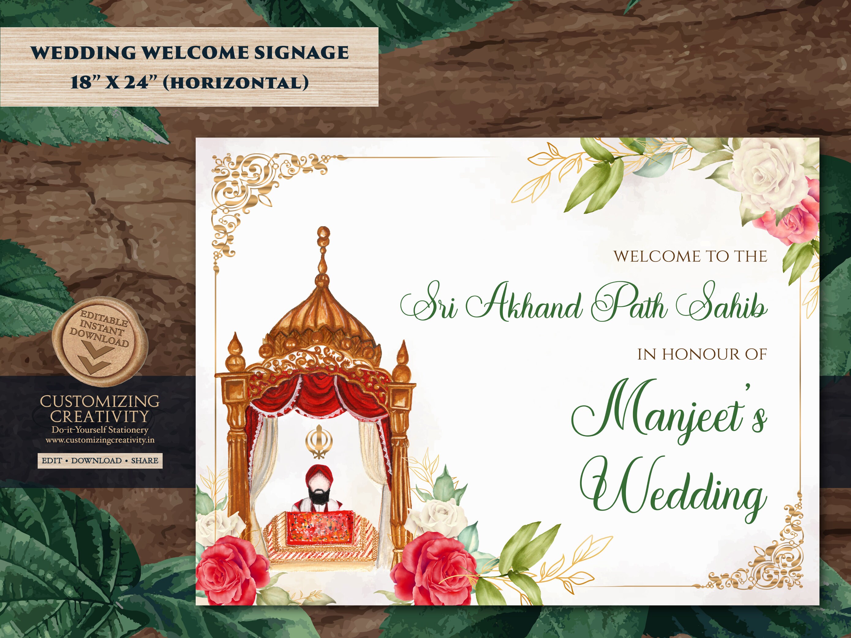 Akhand Paath Sign Welcome & Akhand Path Welcome Sign Akhand - Etsy UK