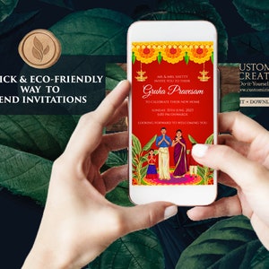 Gruhapravesam Invite & Gruha Pravesh Invite, Griha Pravesh Invitation ...