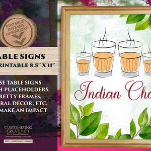 Chai Stall Signs Indian Food Station Sign Indian Chai Station - Etsy