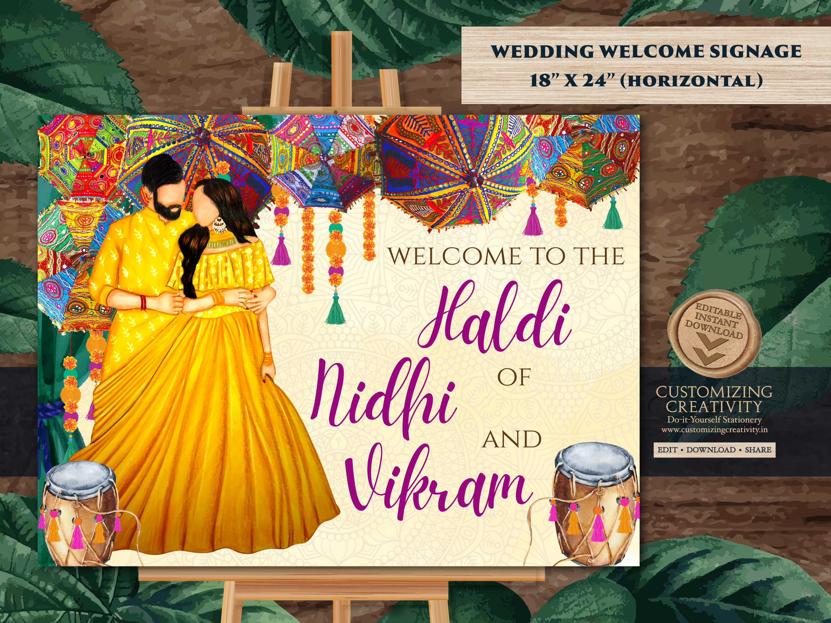 Couple Haldi Signages Pithi Signages Haldi Decoration As Etsy India