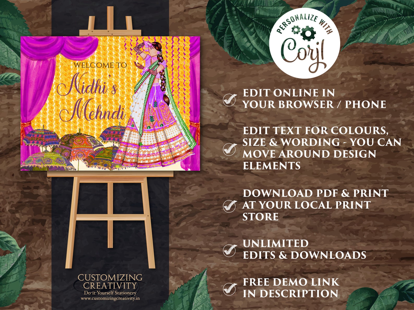 Mendhi Signs Mehndi Sign Welcome & Mendhi Decor Sign | Etsy UK