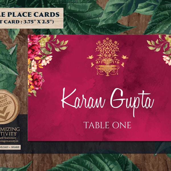 Burgundy Place Cards - Etsy