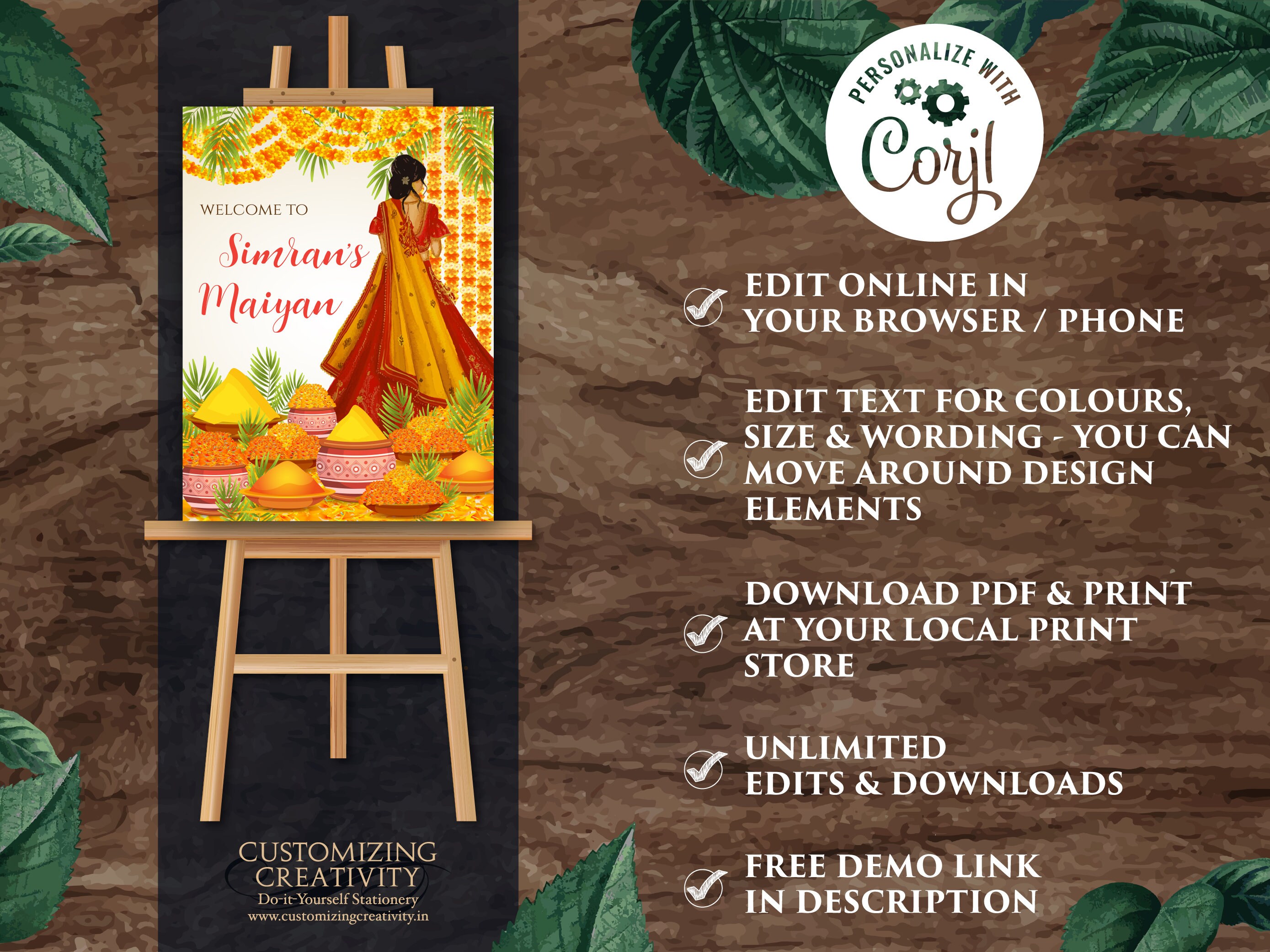 Maiyan Welcome Sign Maiyan Board Haldi Decor Haldi Welcome - Etsy UK