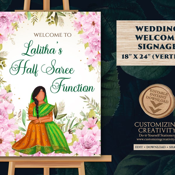 Half Saree Function Poster - Etsy