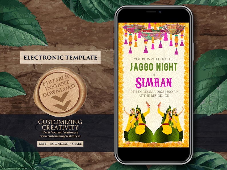 Jago Invitation Digital as Jago Invites Jaggo Invite as Jaggo - Etsy