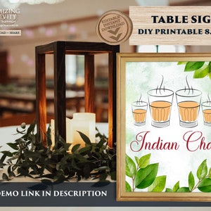 Chai Stall Signs Indian Food Station Sign, Indian Chai Station Sign ...