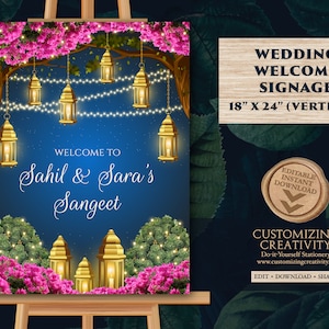 Indian Sangeet Signs as Sangeet Poster, Indian Wedding Sign as Indian ...