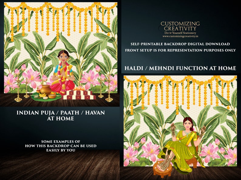 Seemantham Decor & Sreemantham Backdrop Mehndi Decor as Haldi - Etsy