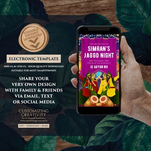 Jaggo Invites Jago Invitation, Digital Jago Night Invites as Jago Cards ...