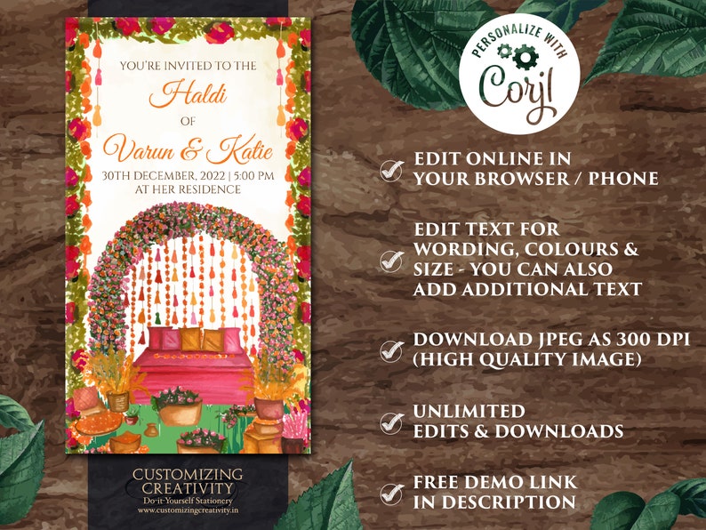 Holud Invites as Pithi Cards Haldi Invite Card as Pithi - Etsy