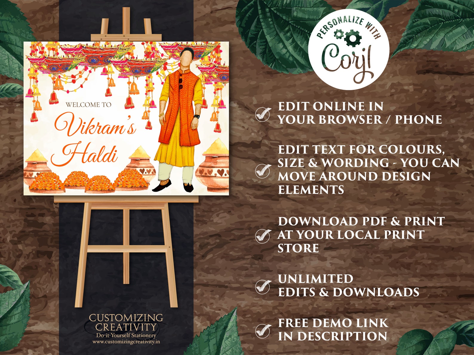 Haldi Posters Boy & Groom Haldi Signs Welcome to Haldi Signs - Etsy