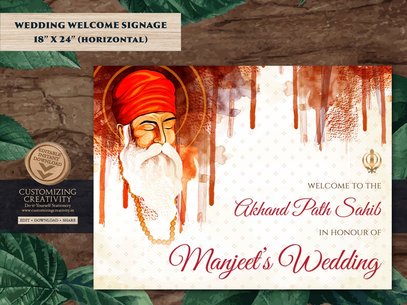 Akhand Path Welcome & Akhand Path Sign Welcome Akhand Paath | Etsy