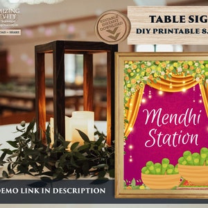 Henna Station Sign Mehndi Decor, Mehendi Station Sign & Mehndi Station ...